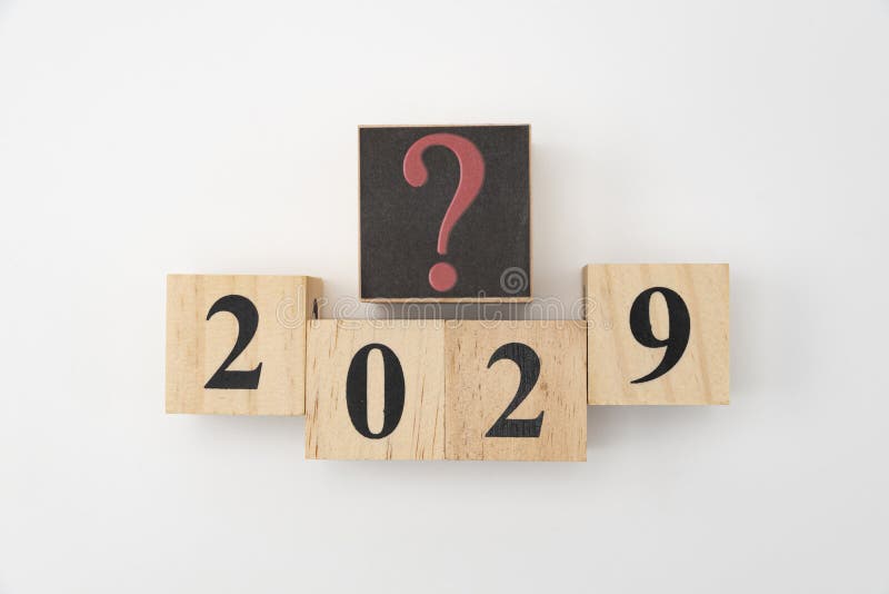 2029 Number Figure Balloons on a Red Background. New Year Composition ...