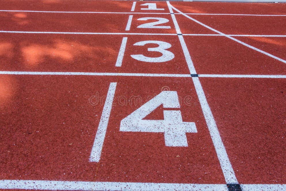 Number 1 2 3 and 4 of Race Track Stock Photo - Image of equipment ...