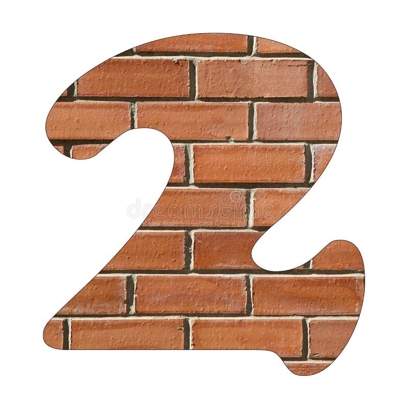 Number 2 - Red Brick Wall Background Stock Illustration - Illustration ...