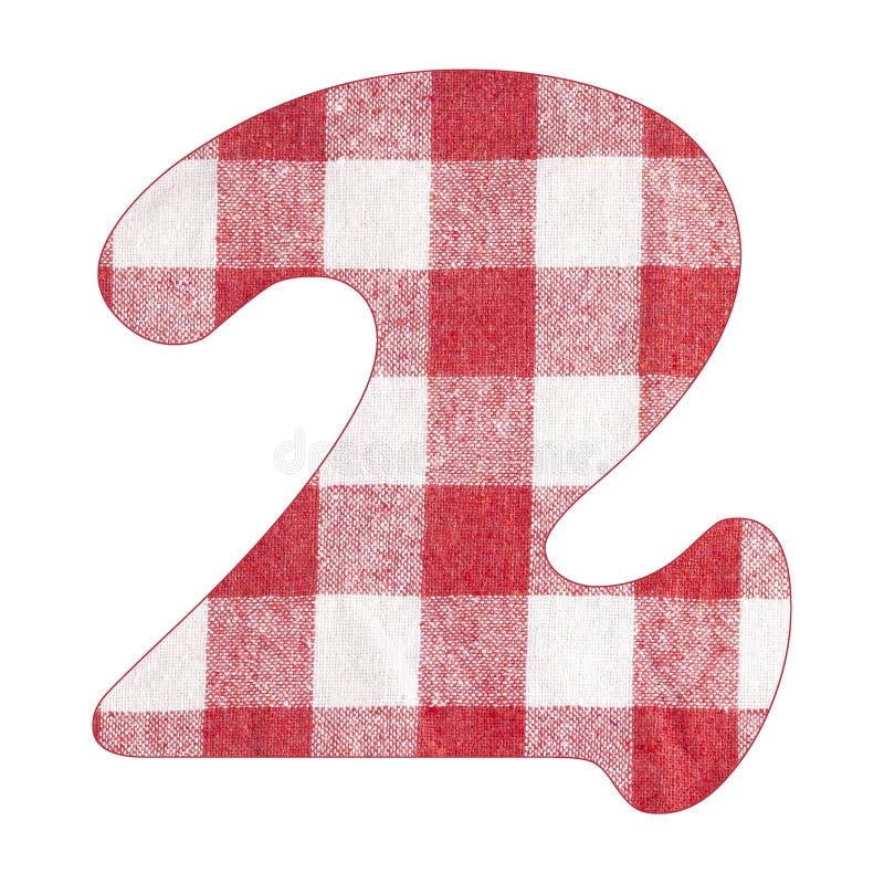 Number 0 - Red Checkered Napkin Background. Top View Stock Photo ...