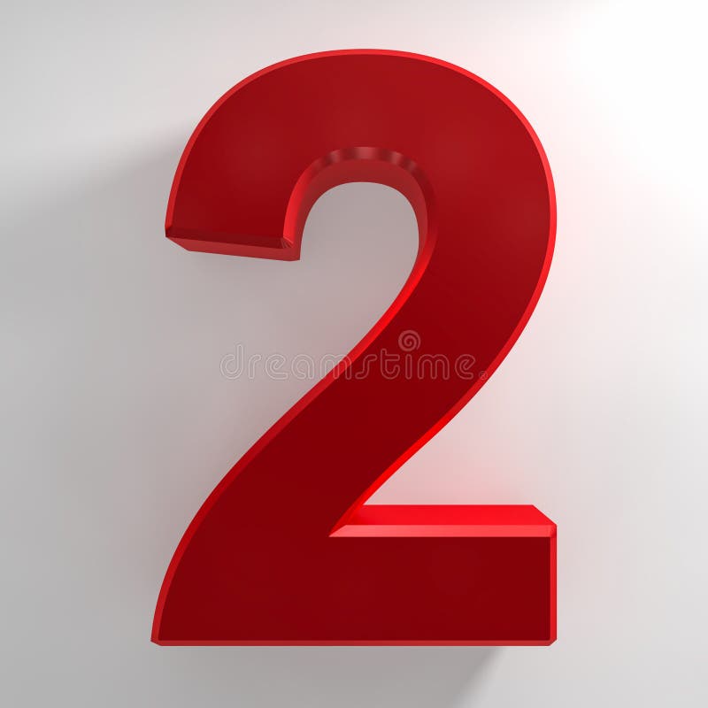Number 2 3d Red White Stock Illustrations – 669 Number 2 3d Red White ...