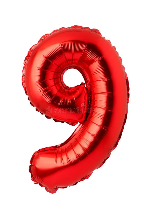 Number 4 of Red Foil Balloon Stock Photo - Image of glossy, font: 156899460