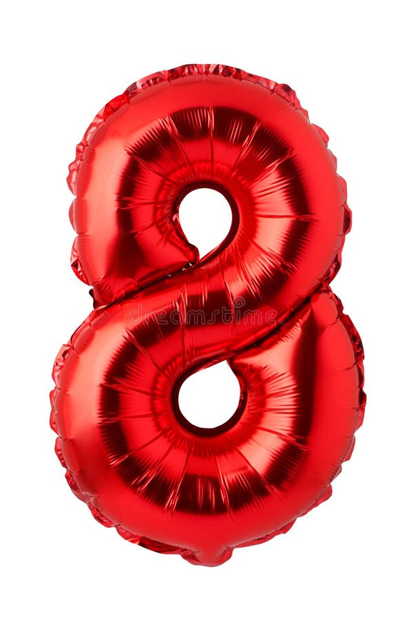 Number 4 Of Red Foil Balloon Stock Photo - Image of glossy, font: 156899460