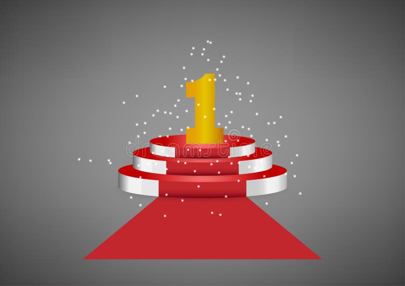 Number 1 on Red Podium is the Winner is in First Vector Illustration ...