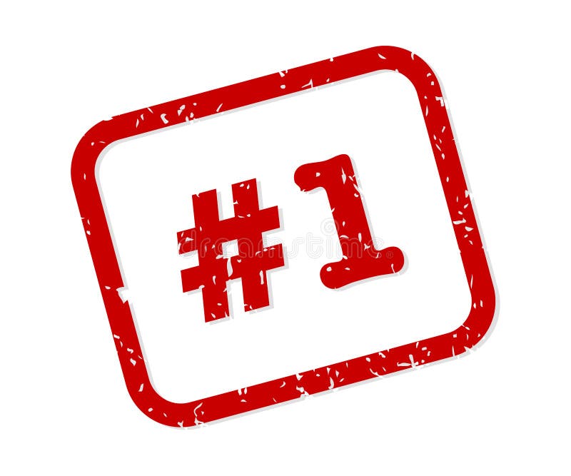 Number 1 Rubber Stamp Vector Stock Vector - Illustration of symbol ...