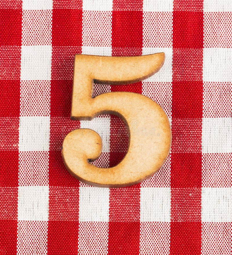 Number 5 - Texture of a Red and White Checkered Picnic Blanket Stock ...