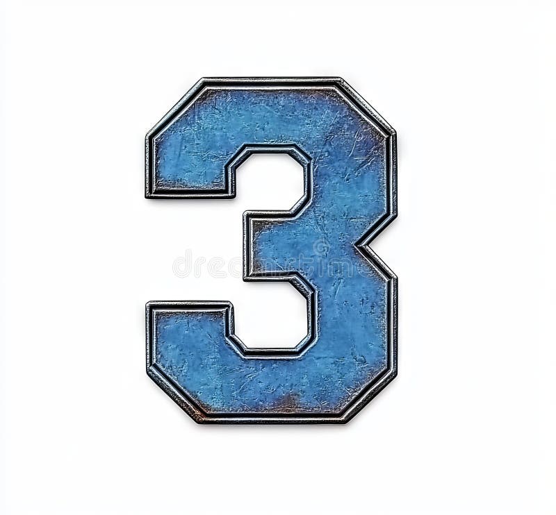 The Number 3 is Represented As a 3D Sci-fi Logo with a Cyber Technology ...