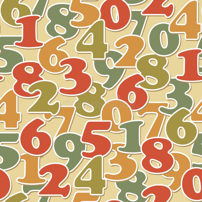 Number seamless pattern stock vector. Illustration of numbers - 92010192