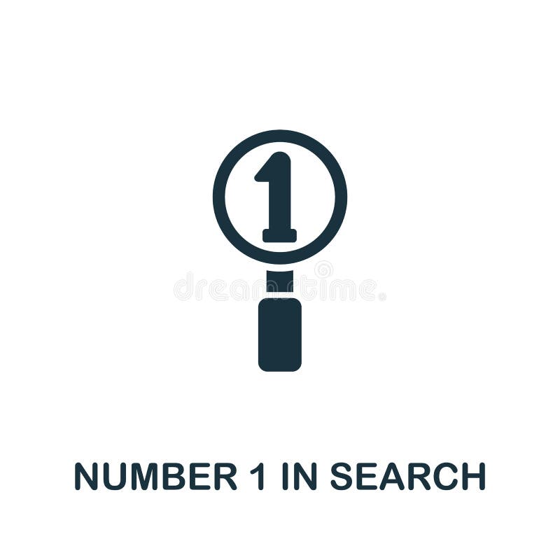 Number 1 in Search Icon from Seo Collection. Simple Line Number 1 in ...