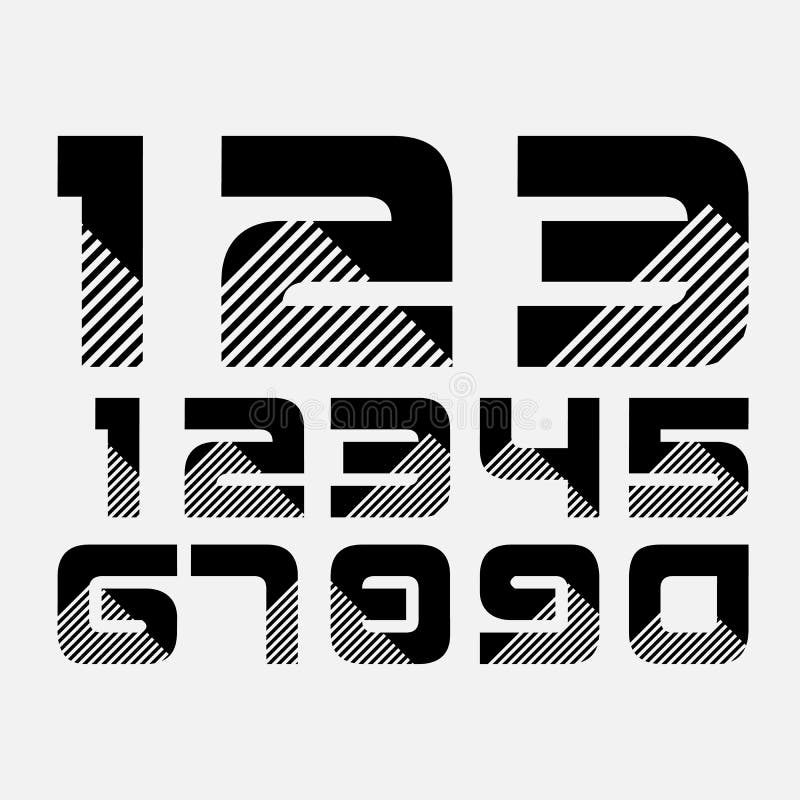 Number set design stock vector. Illustration of nine - 40935485