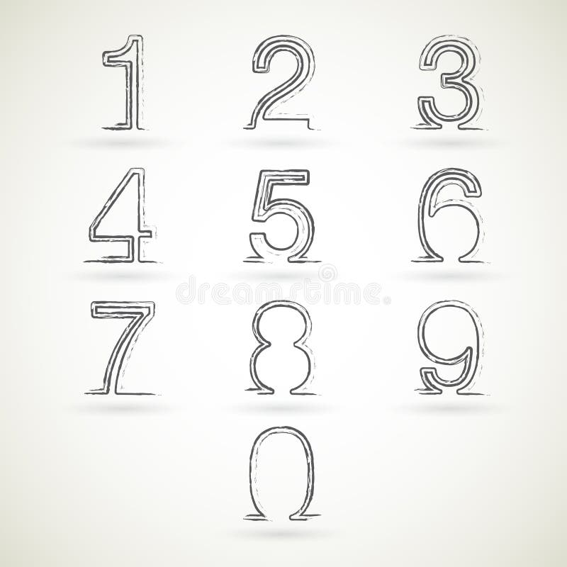 Stickman Ring Girl Sign Numbers Stock Vector - Illustration of numbers ...