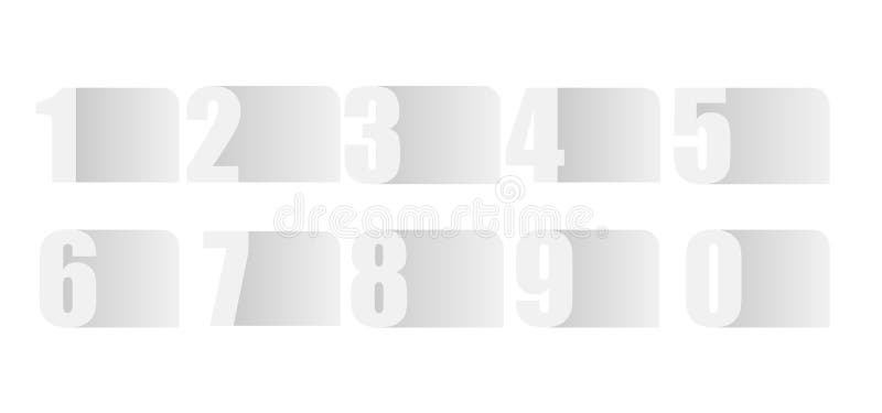 Number Set Vector Modern Dynamic Flat Design Stock Illustration ...