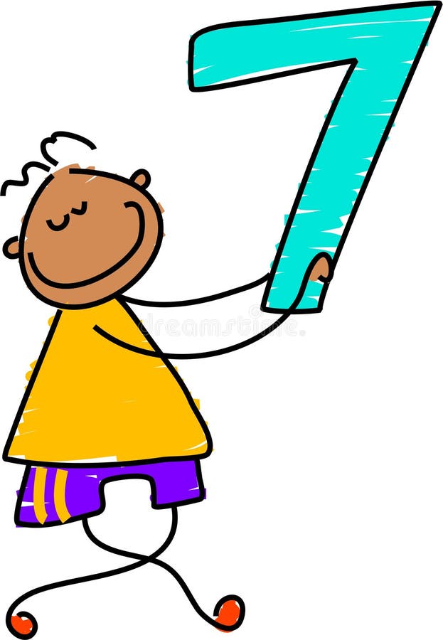Number seven stock illustration. Illustration of illustrations - 602350