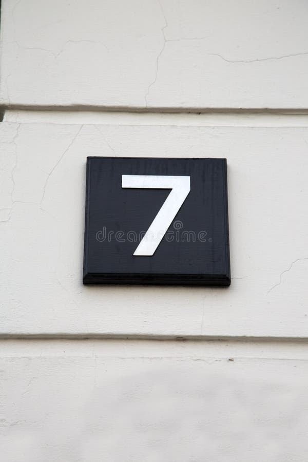 Number Seven on Building stock photo. Image of house - 191719264