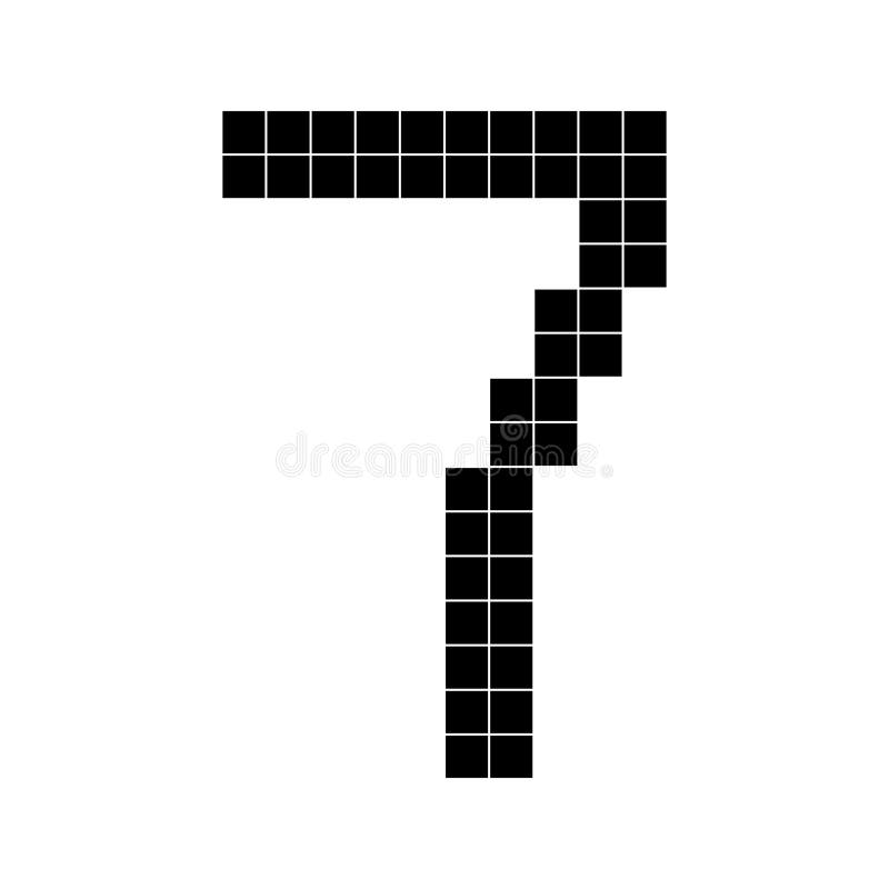 Number 7 Seven, 3d Cube Pixel Shape Minecraft 8 Bit Stock Vector ... Number 7 Seven, 3d Cube Pixel Shape Minecraft 8 Bit Stock Vector ...