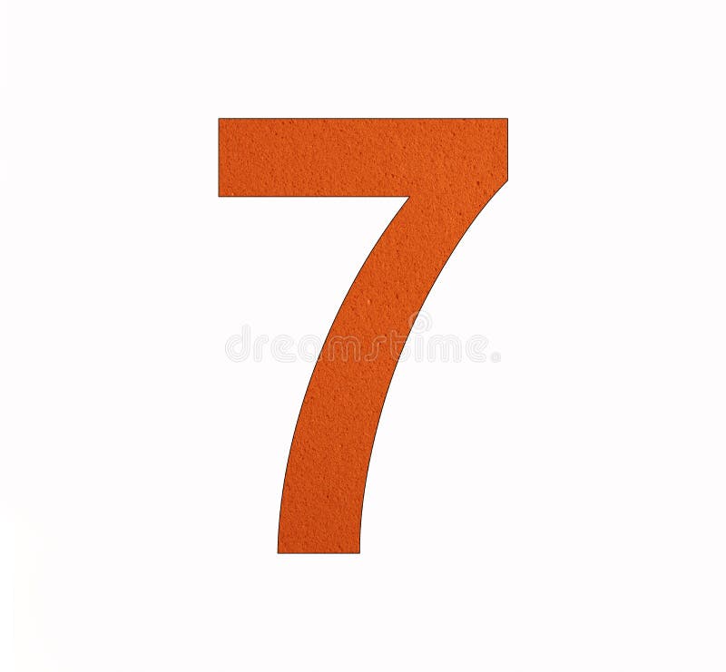Number 7 - Seven Digit on Foamy Rubber Background Stock Photo - Image ...
