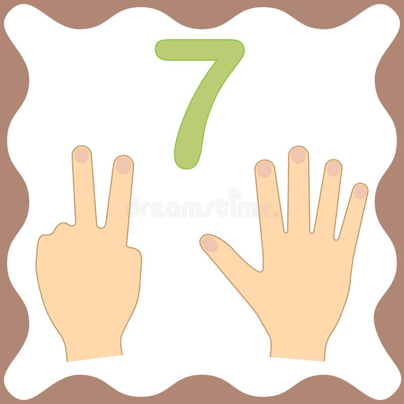 Number 9 Nine, Educational Card,learning Counting with Fingers Stock ... Number 9 Nine, Educational Card,learning Counting with Fingers Stock ...