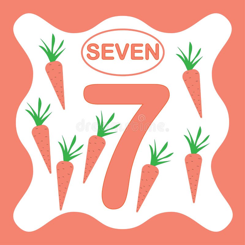 Number 7 Seven,educational Card,learning Counting with Fingers Stock ... Number 7 Seven,educational Card,learning Counting with Fingers Stock ...