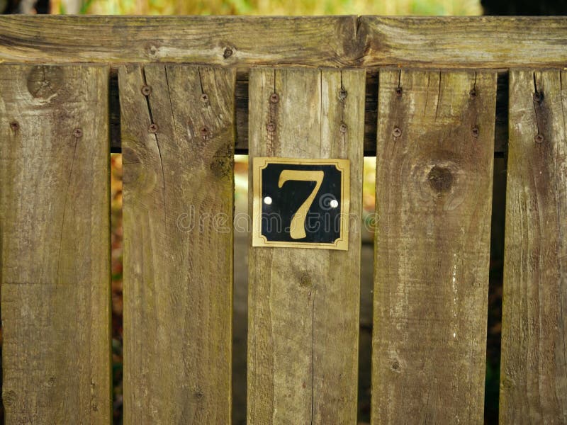 Number Seven on a House Gate Post Stock Photo - Image of outdoors ...