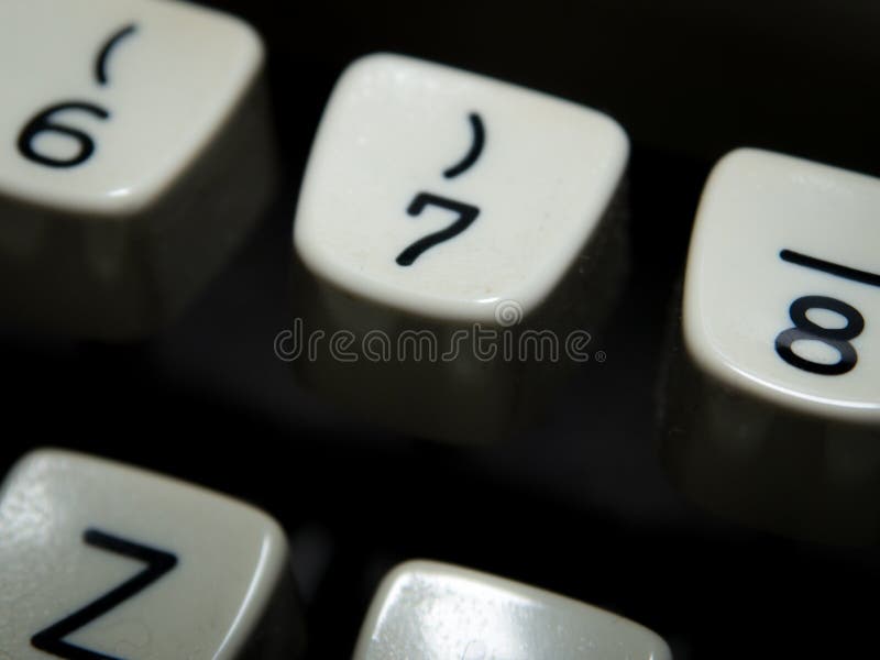 Number Seven Key on Vintage Typewriter Stock Image - Image of nostalgia ...