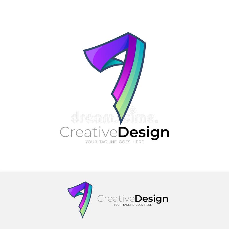 Seven Simple Logo Linear Vector Modern Corporate, Abstract Letter Logo ...