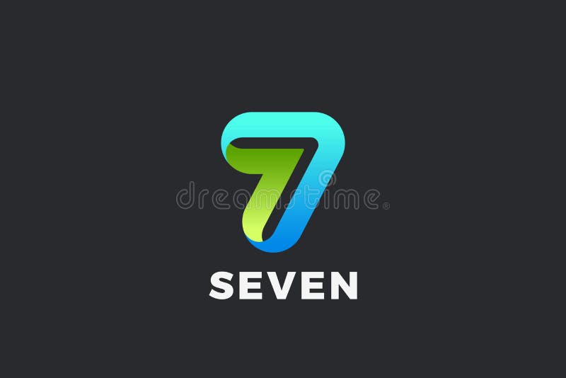 Seven Logo Design, Number 7 Logo. Stock Vector - Illustration of ...
