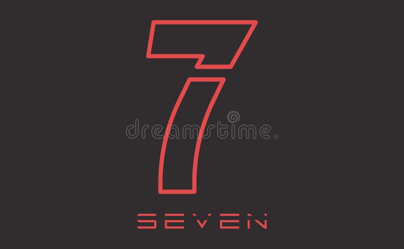 Seven Logo Design, Number 7 Logo. Stock Vector - Illustration of ...