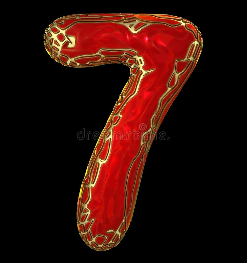 Number 7 Black Background Stock Illustrations – 1,457 Number 7 Black ...