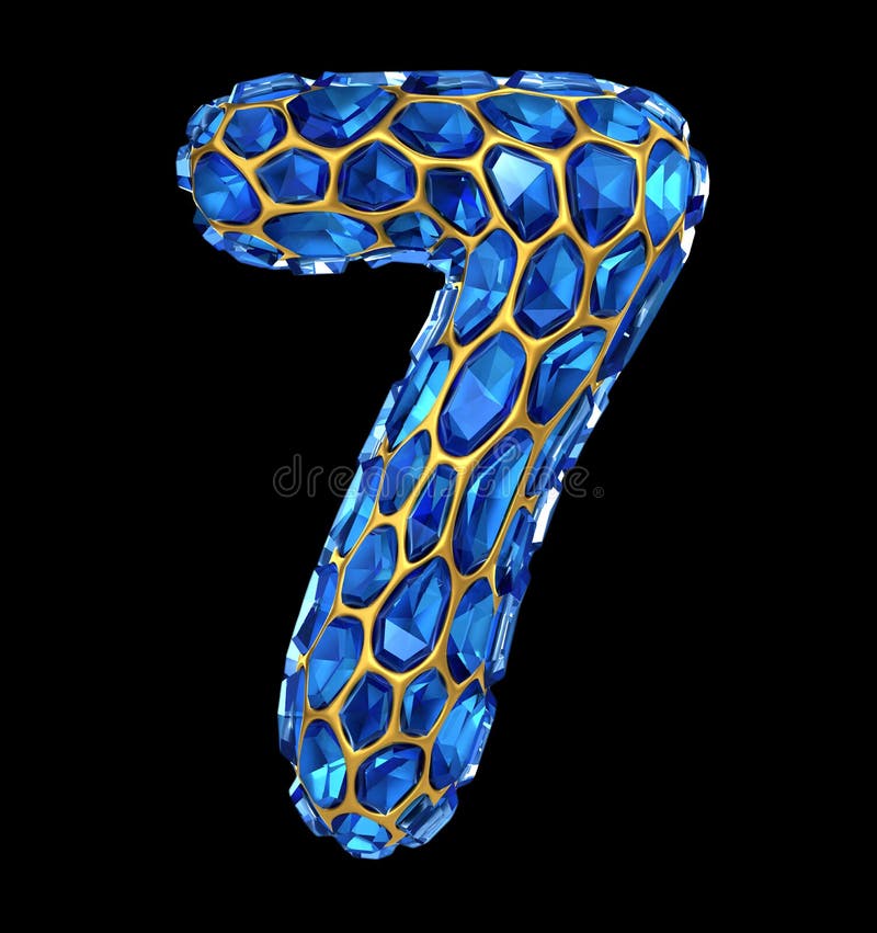 Number 7 Black Background Stock Illustrations – 1,457 Number 7 Black ...