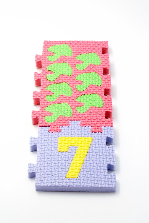 Number Eight Puzzle Mats. Focus on the Front (small DOF) Stock Photo ...