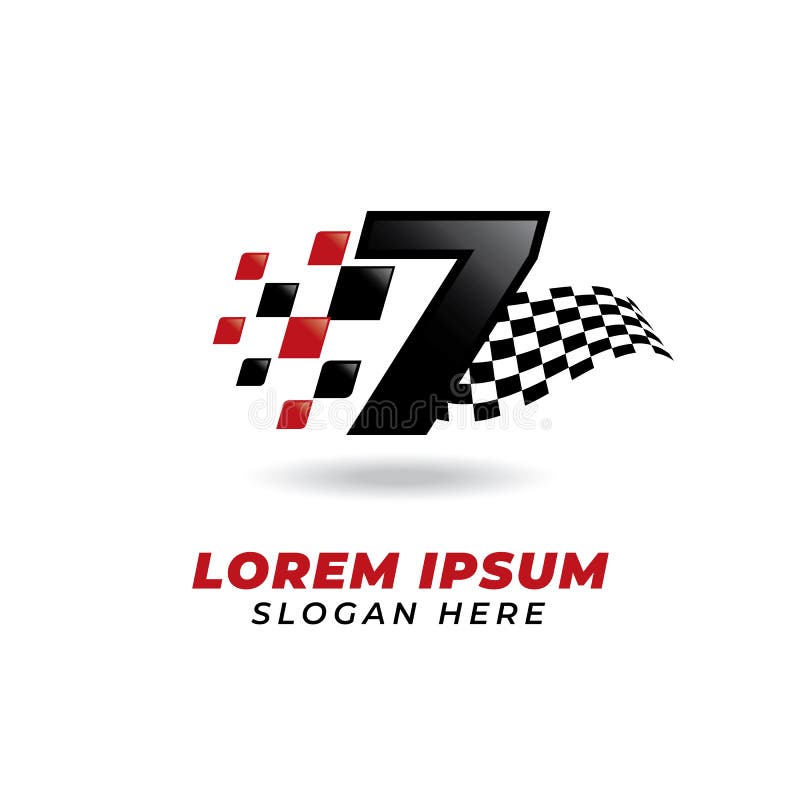 Number Seven 7 Racing Icon Symbol Design. Racing Number Logo Design ...
