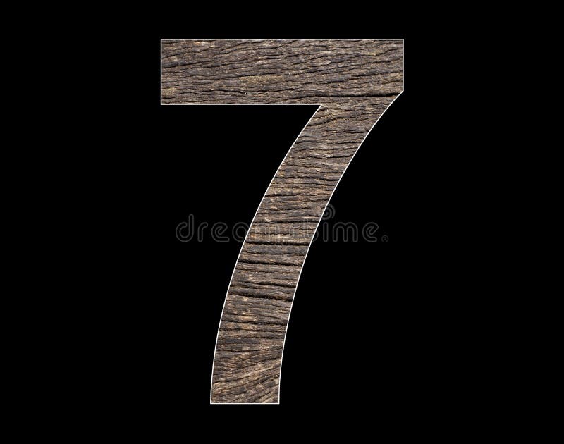 Number 7 - Rustic Tree Cortex Background Stock Illustration ...