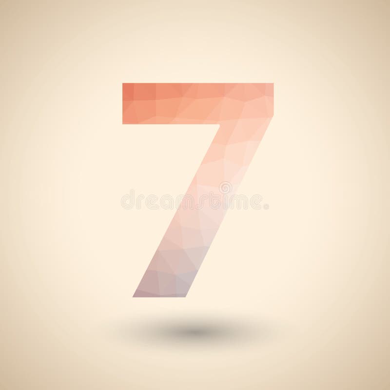 Number Seven. Vector Illustration Decorative Design Stock Vector ...