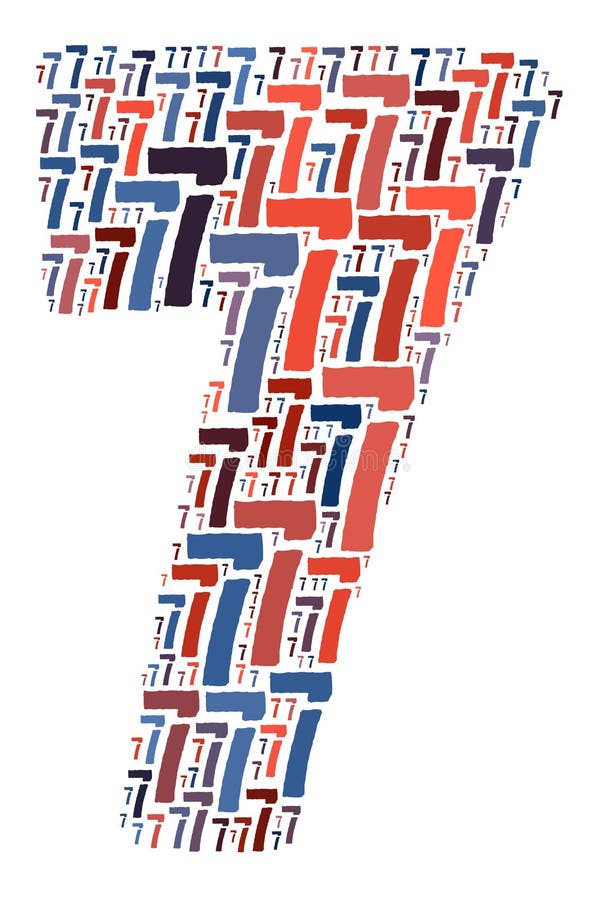 Number Seven Wordcloud Concept Stock Illustration - Illustration of ...