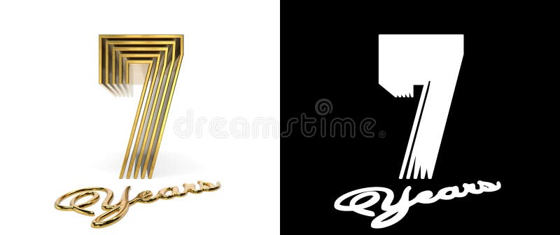 Number Seven Years Celebration Stock Illustration - Illustration of ...