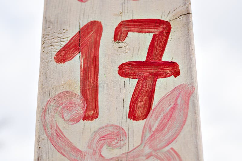 Number 17 seventeen stock photo. Image of amount, address - 96653360