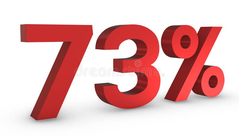 Number 77 Seventy Seven Red Sign 3D Rendering Isolated on White ...