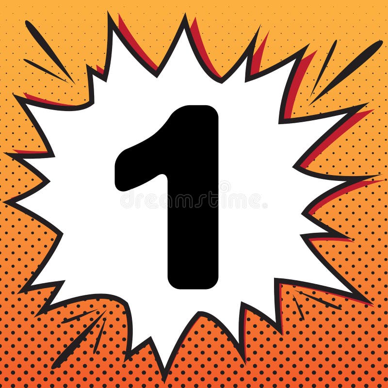 Number 1 Sign Design Template Element. Vector Stock Vector ...
