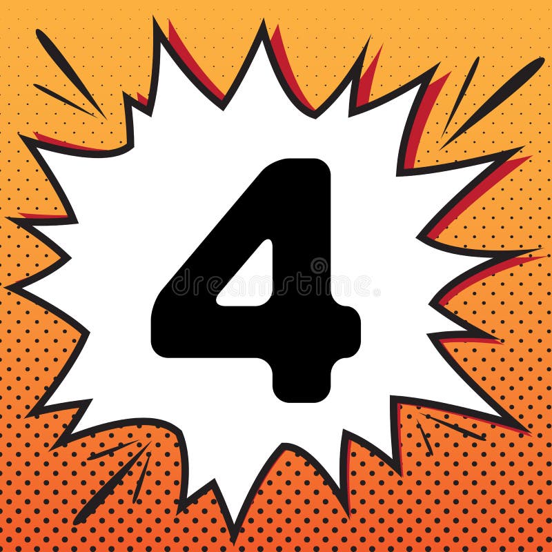 Number 4 Sign Design Template Element. Vector Stock Vector ...