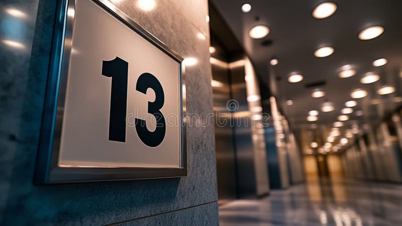 Number 13 Sign Modern Office Building Corridor Stock Photos - Free ...