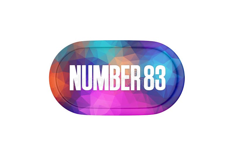 83 Number Sign in Multicolor Isolated on White Background, 3d Render ...