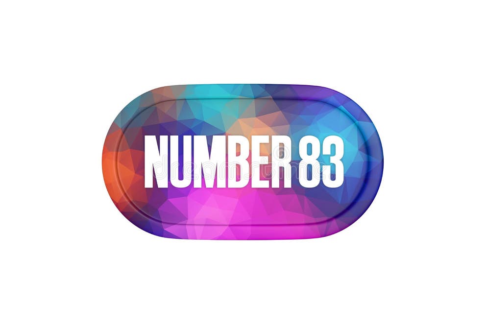 83 Number Sign in Multicolor Isolated on White Background, 3d Render ...