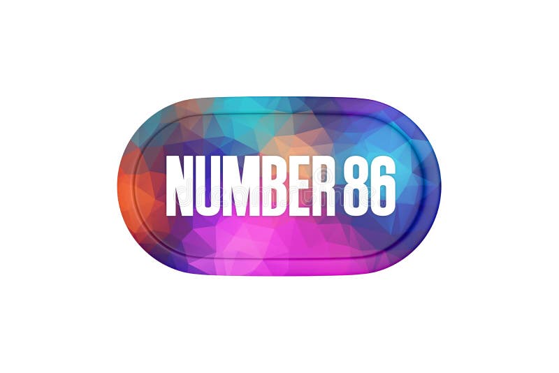 86 Number Sign in Multicolor Isolated on White Background, 3d Render ...