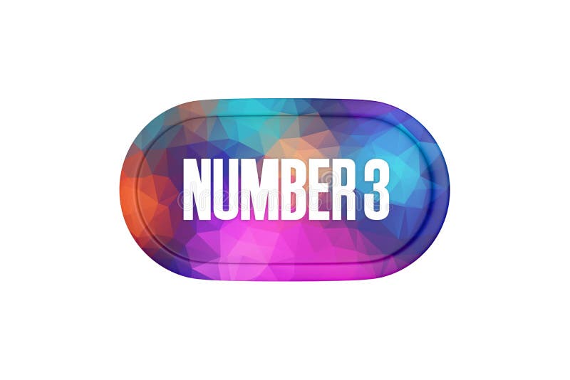 3 Number Sign in Multicolor Isolated on White Background, 3d Render ...