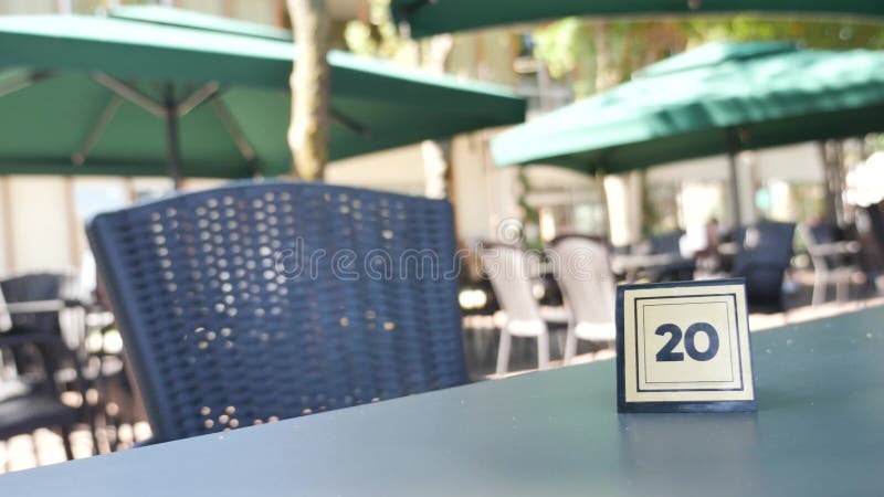 14 Number Sign Number on Cafe Table . Stock Video - Video of party ...