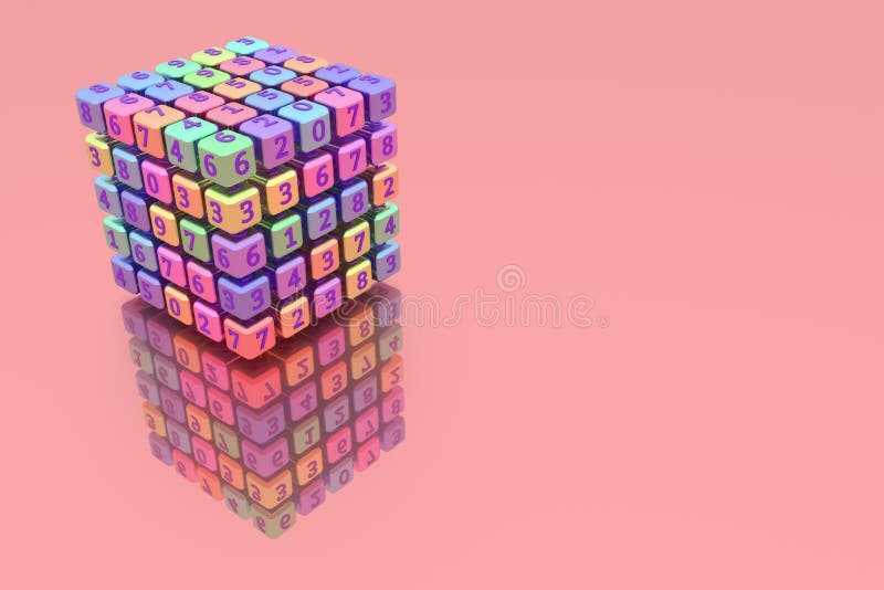Number Sign or Symbol, Cube or Block for Design Texture, Background. 3D ...