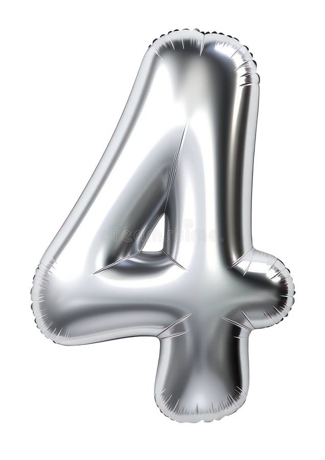 3d Silver Number 4 Stock Illustrations – 435 3d Silver Number 4 Stock ...