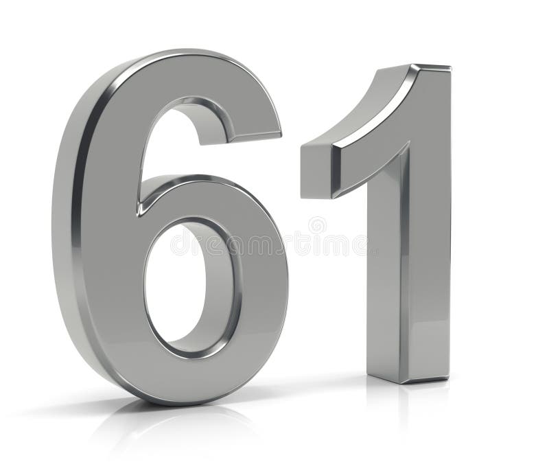Sixty-one College Number 61 Stock Vector - Illustration of character ...