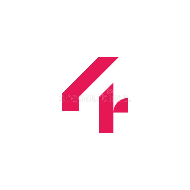 Number 4 Simple Logo Icon Design Template Elements Stock Vector ...