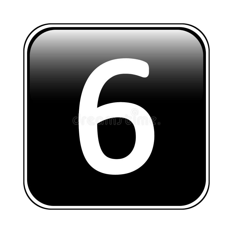 Numeral Button Six Stock Illustrations – 220 Numeral Button Six Stock ...